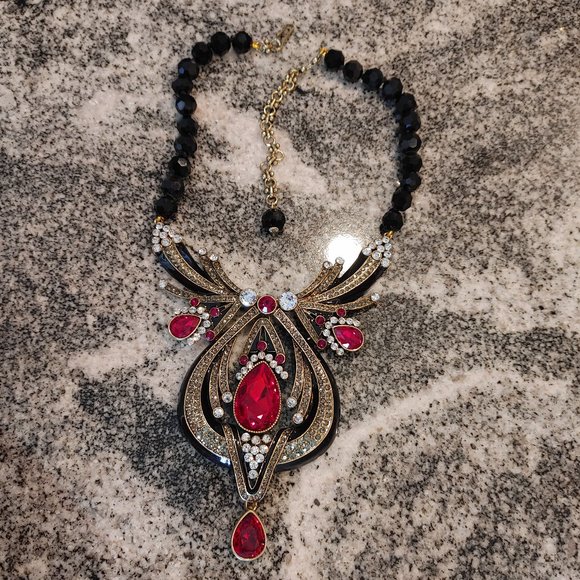 Heidi Daus | Jewelry | Heidi Daus Red Crystal Necklace Signed | Poshmark
